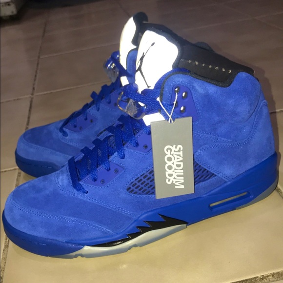 Jordan | Shoes | Jordan Blue Suede Retro 5s | Poshmark